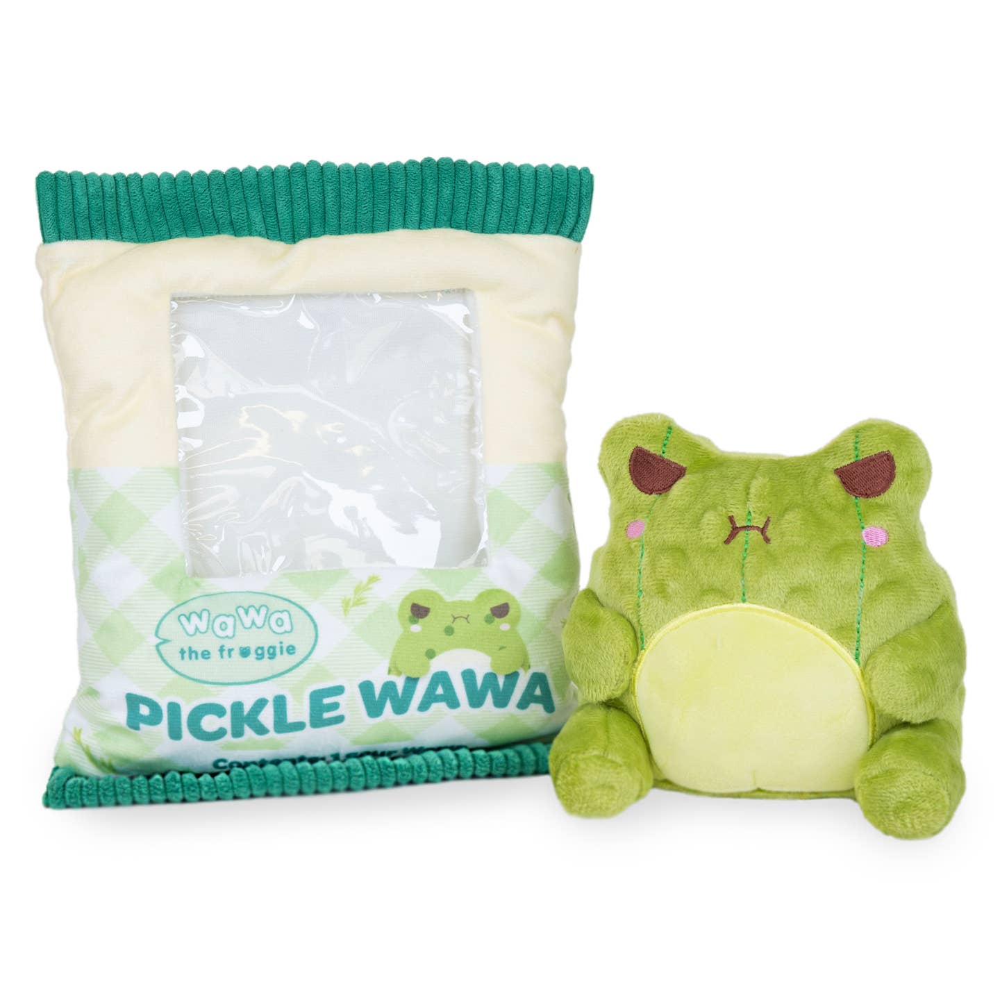 Pickle Wawa (Cute Kawaii Frog Green Bag Food Snack Plush) – Relume