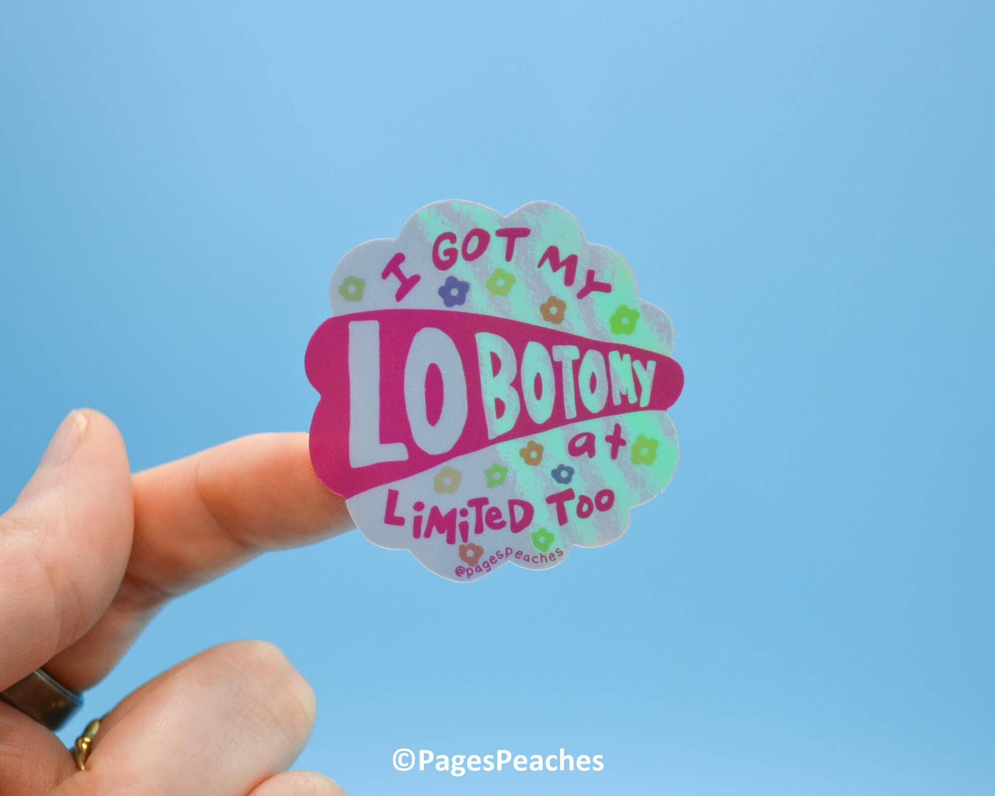 Large Holographic Lobotomy Sticker – Relume