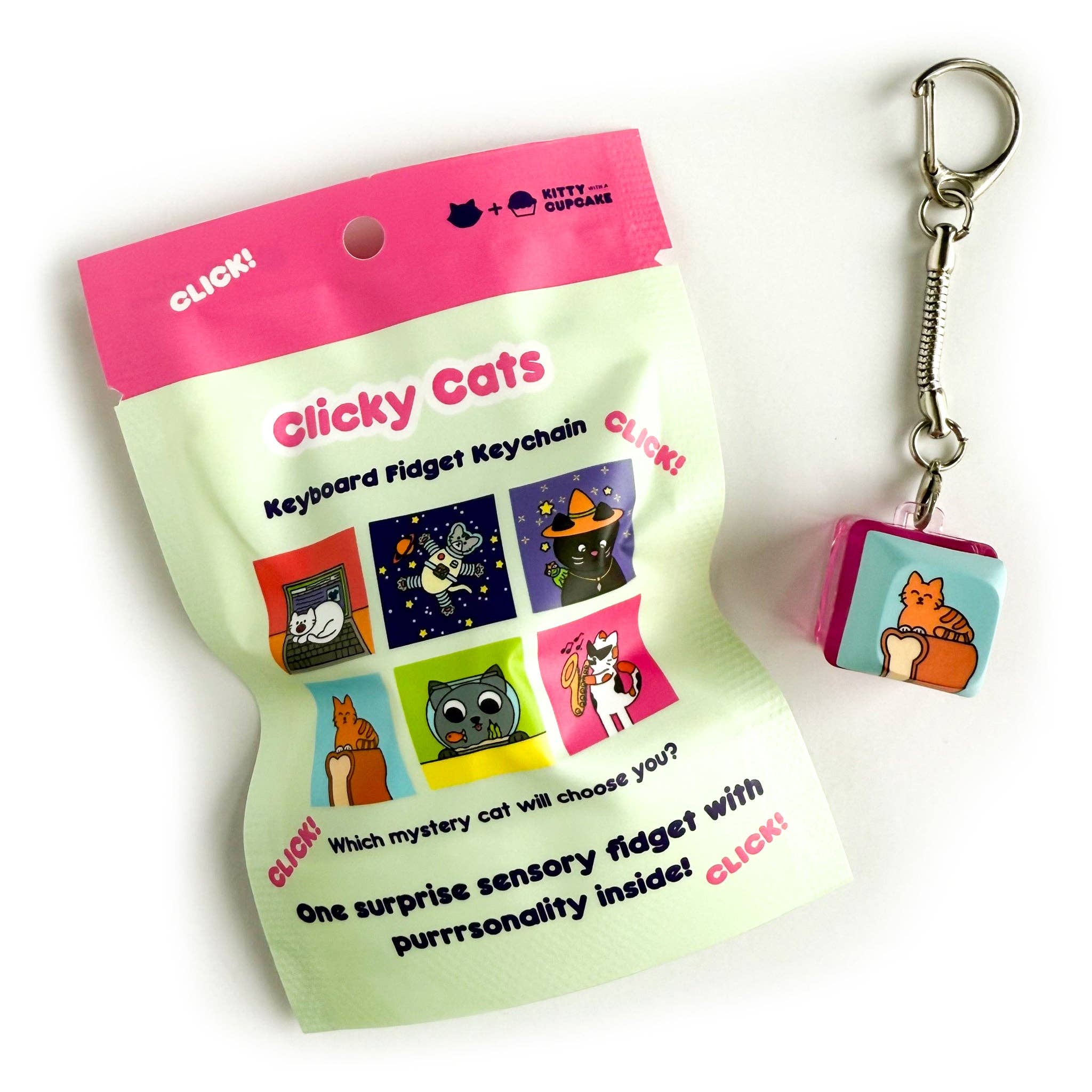 Clicky Cats Fidget Keychain - Blind Bag – Relume